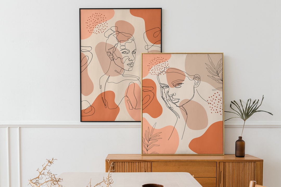 Woman Line Art Print for Modern & Minimalist Decor Female Body Line ...