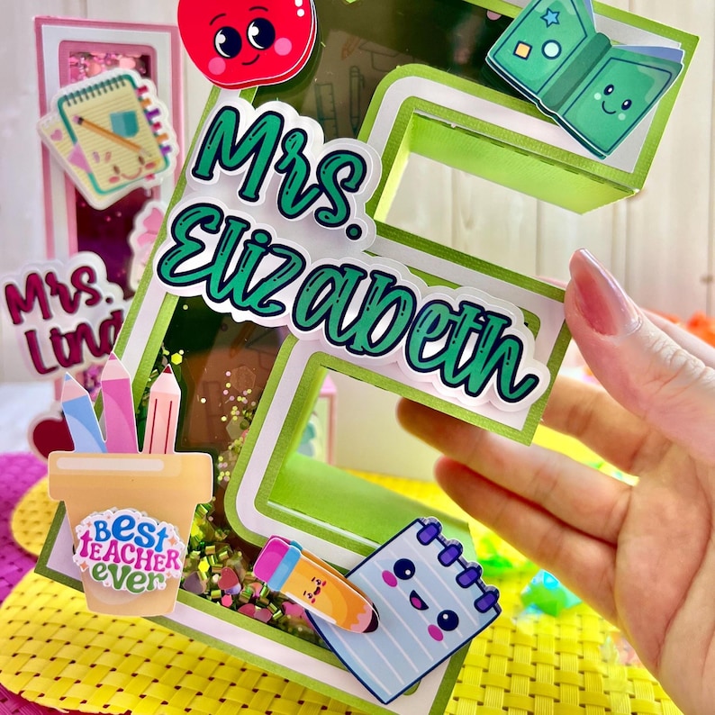 Personalized 3D Letter Shaker, Teacher Appreciation Gift, Classroom ...