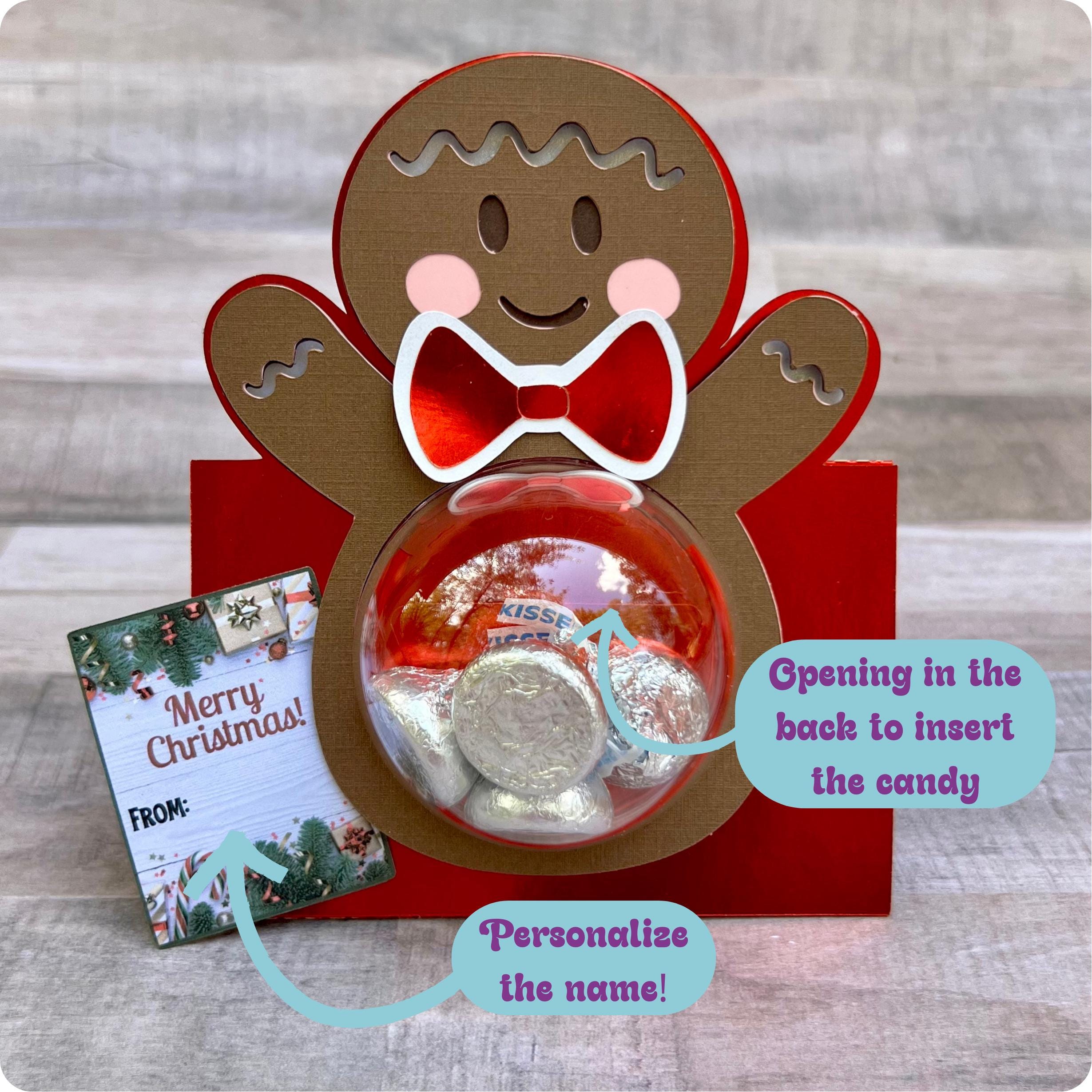 Gingerbread Christmas Gift Card Holder, Teacher Gift, Stocking Favor - Etsy