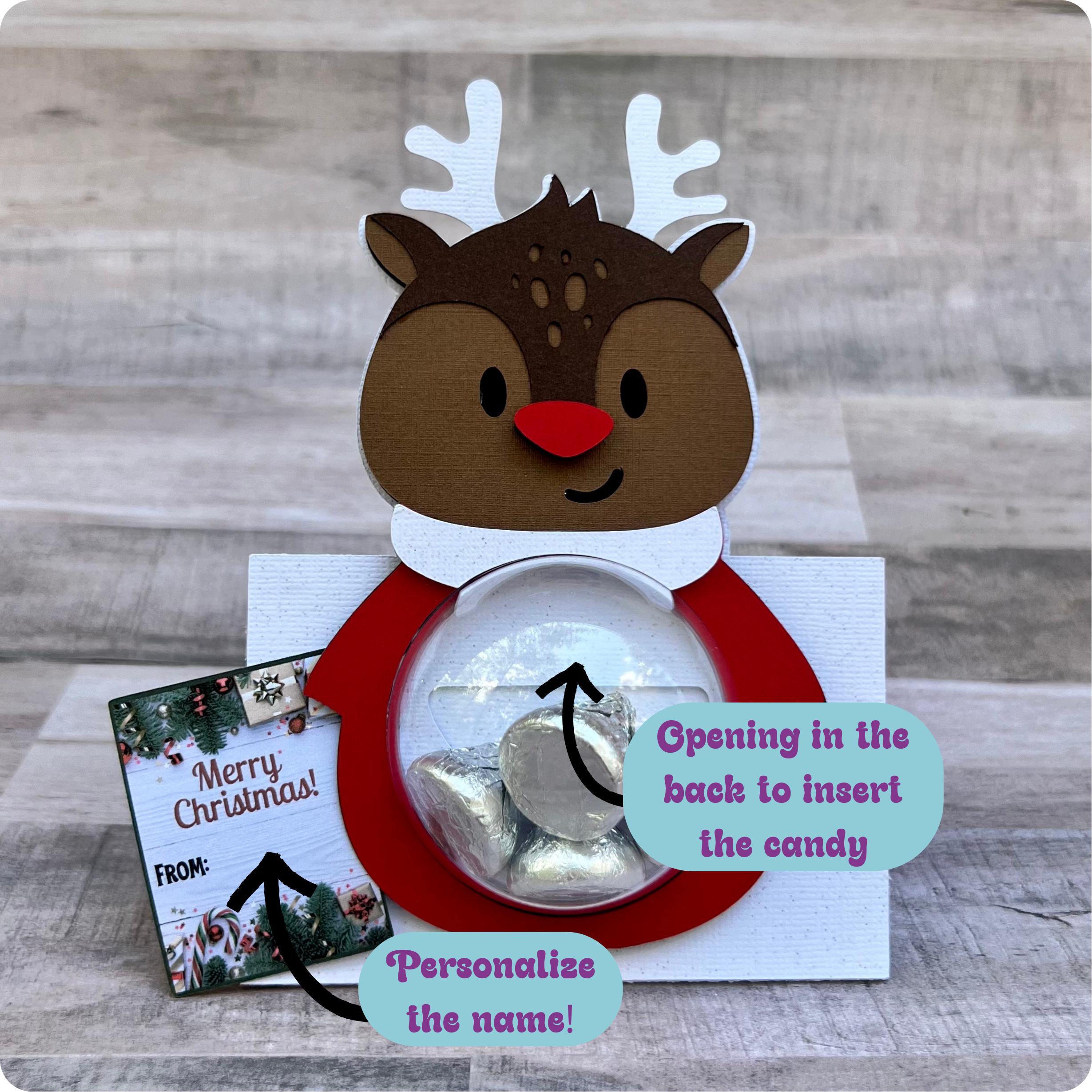 Handmade Rudolph Gift Card Holder, Christmas Teacher Gift, Party Favor ...
