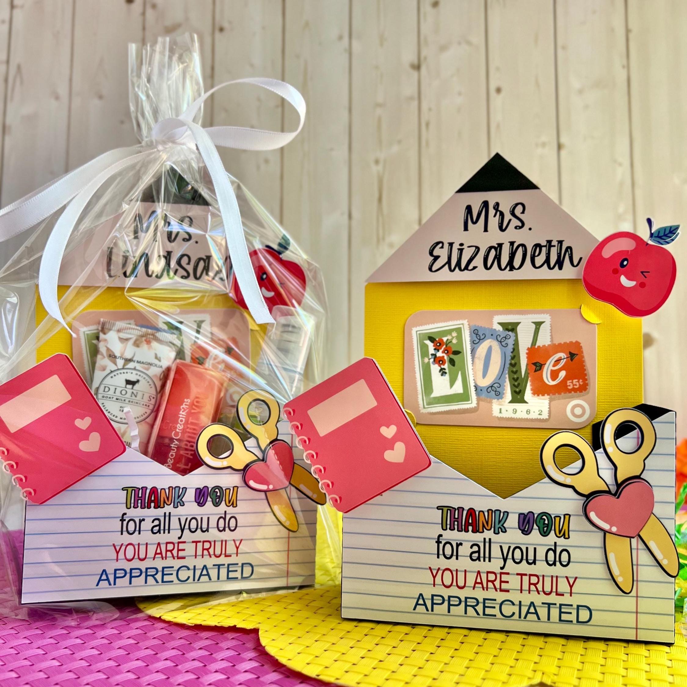 Teacher Gift Card Holder, Personalized Appreciation Gift for Teacher ...