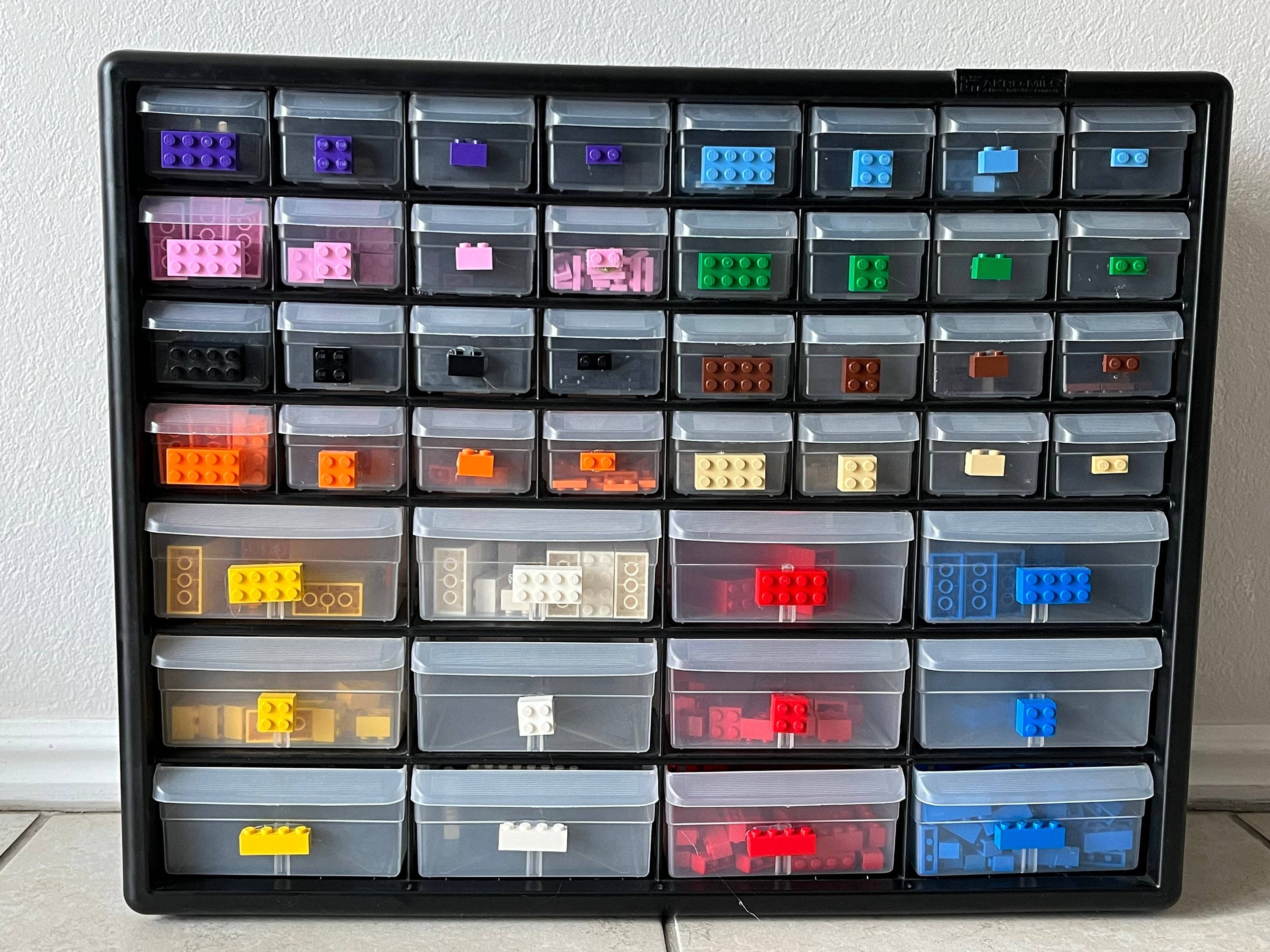 Custom Lego Organizer Basic 44 Shelf Loose Bricks Storage Modular ...