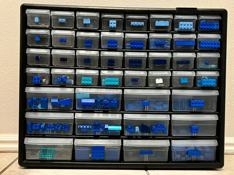 Custom Lego Organizer 44 by Color Shelf Loose Bricks Storage Modular ...