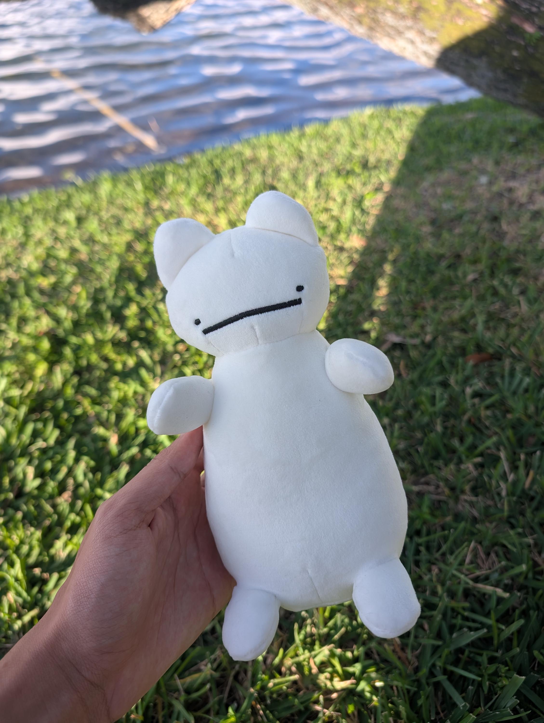 White Cat Plush, Handmade Toy Stuffed Animal, Plushie, Derpy Cute ...