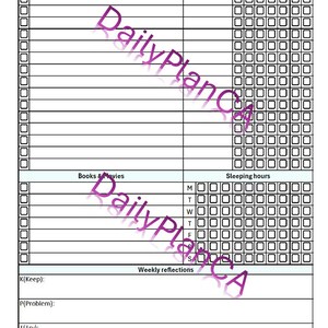 Printable Daily Plan, Tracking and Reflection A4 PDF - Etsy