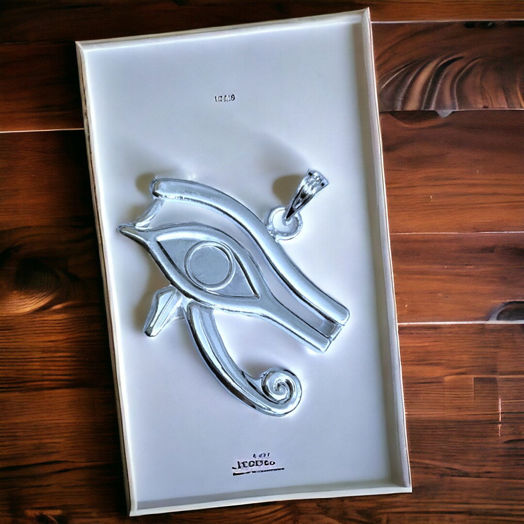 Silver Large Eye of Horus Pendant Necklace, Egyptian Jewelry Gifts for ...