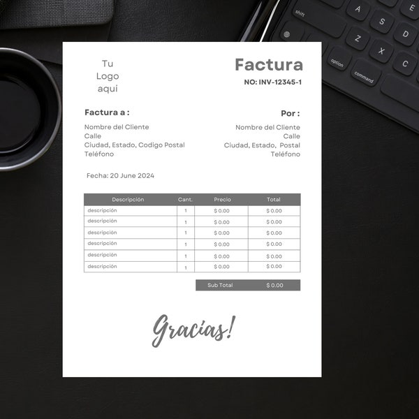 Spanish Invoice - Etsy