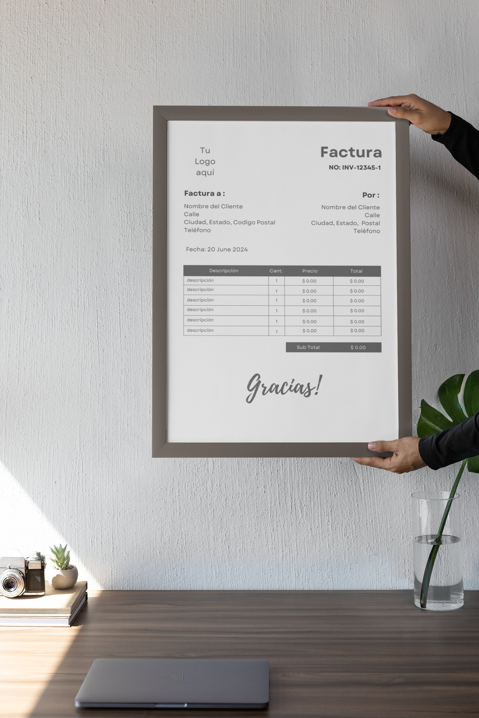 Factura Editable, Spanish Invoice Template, Spanish Invoice Canva - Etsy