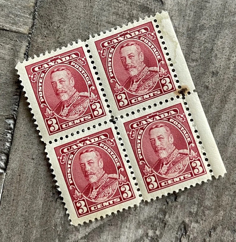 Canada Stamp #219a - King George V (1935) 4 × 3 Cents - Etsy