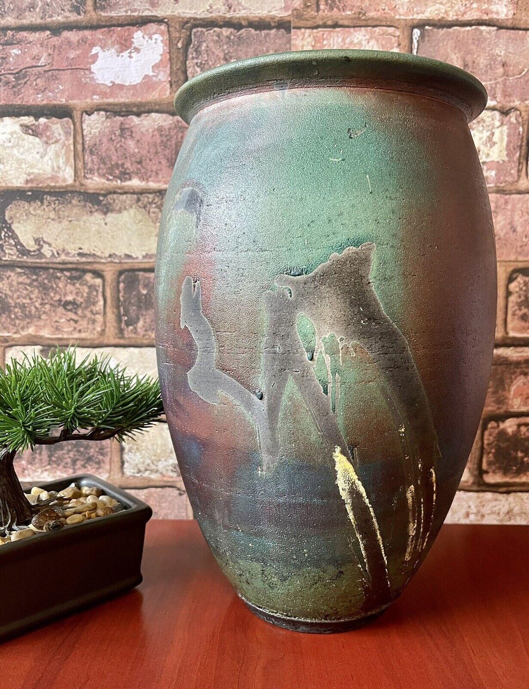 Stunning Fine Raku Pottery Vase 1995 With Artist Marks - Etsy