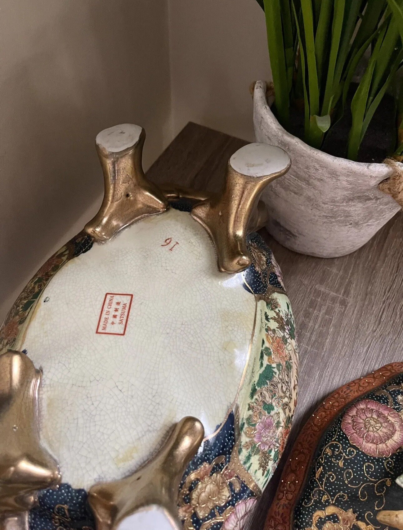 Antique Satsuma China Hand Painted Urn With Lid 16 Chinese Landscape ...