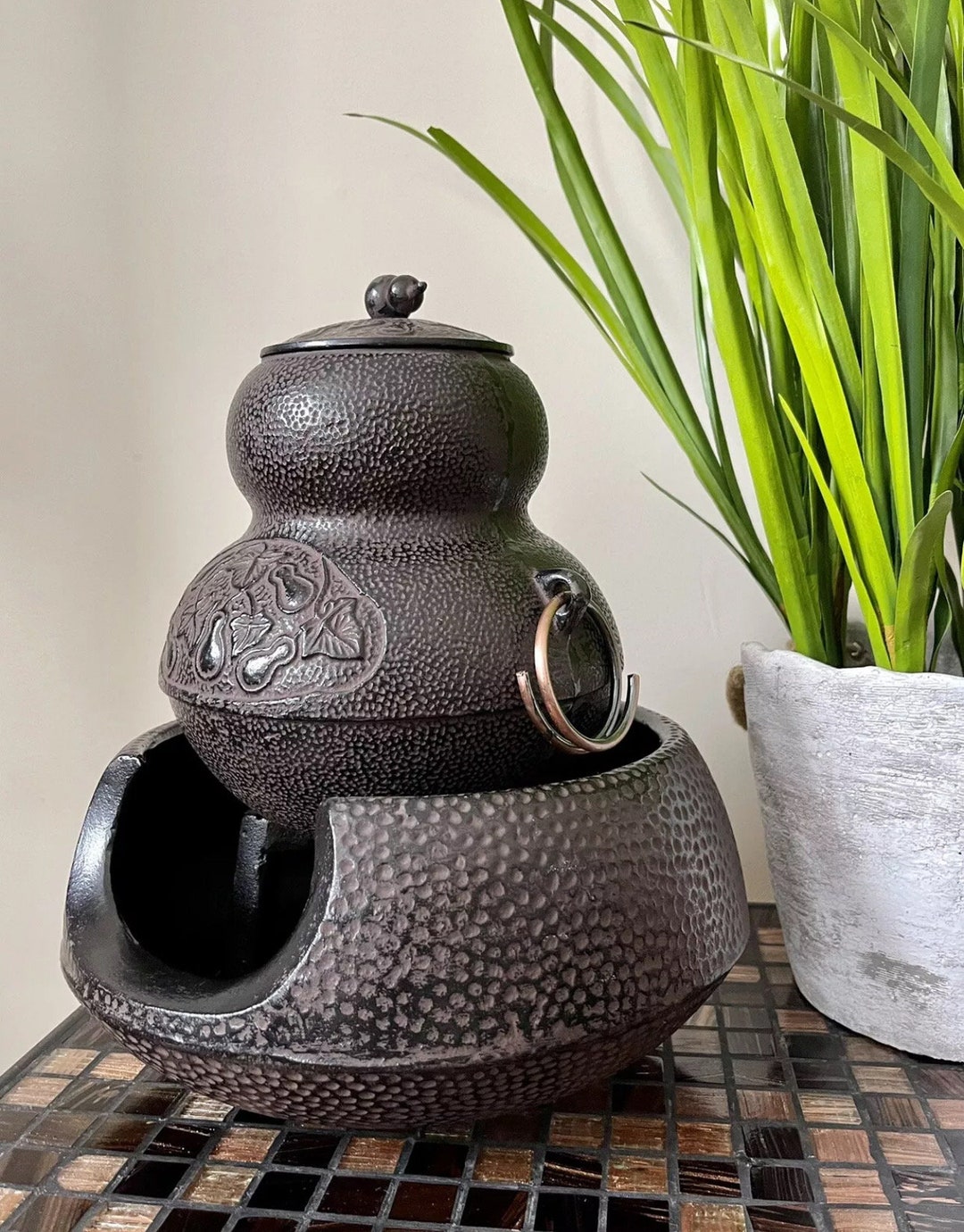 Vintage Japanese Chagama Tea Ceremony Cast Iron Pot Kama Kettle - Etsy