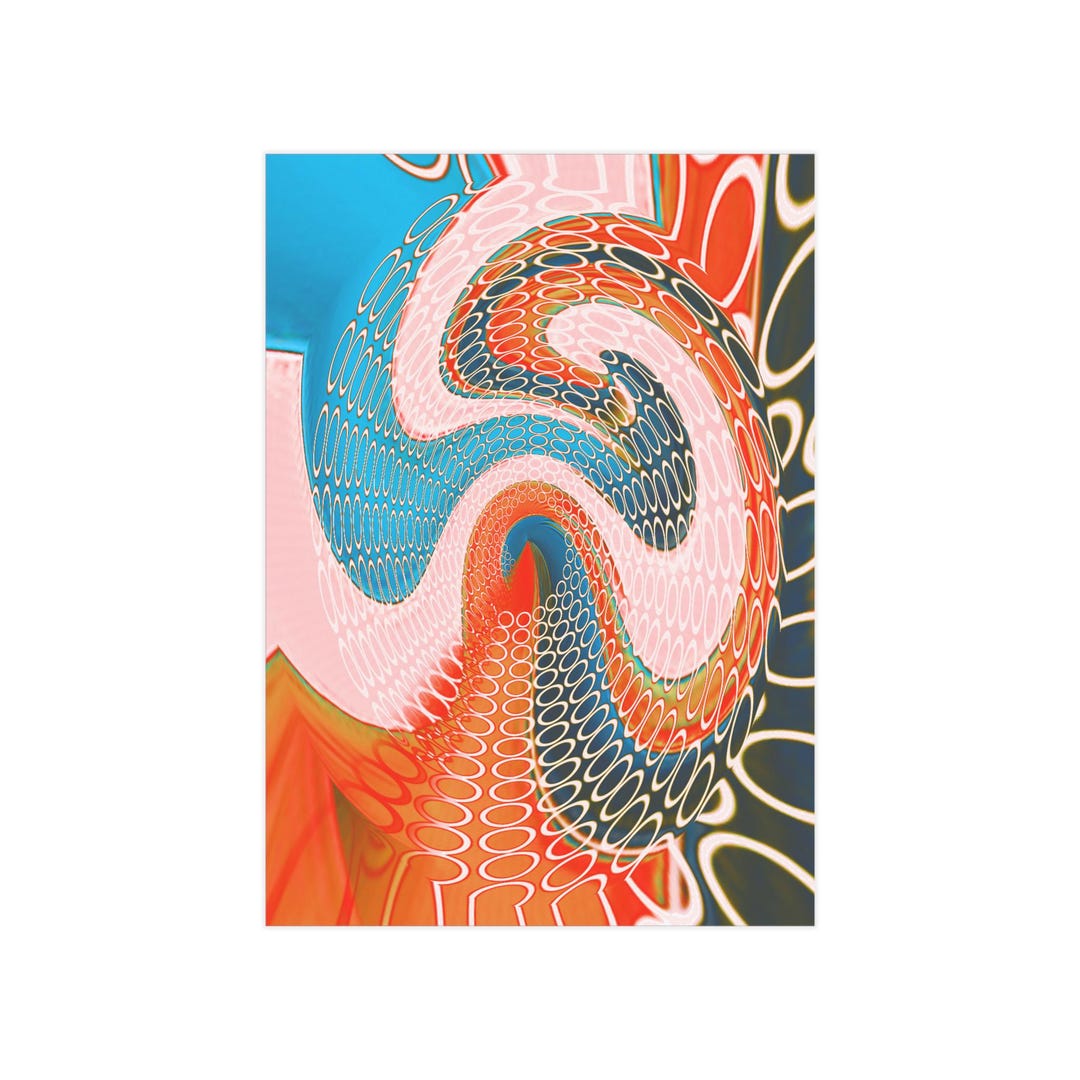 70s Inspired Abstract Art Prints Collage Wall Decor Bold & Colorful ...