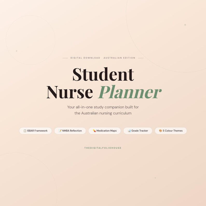 Student Nurse Planner | ISBAR Clinical Tracker, NMBA Reflection Journal ...