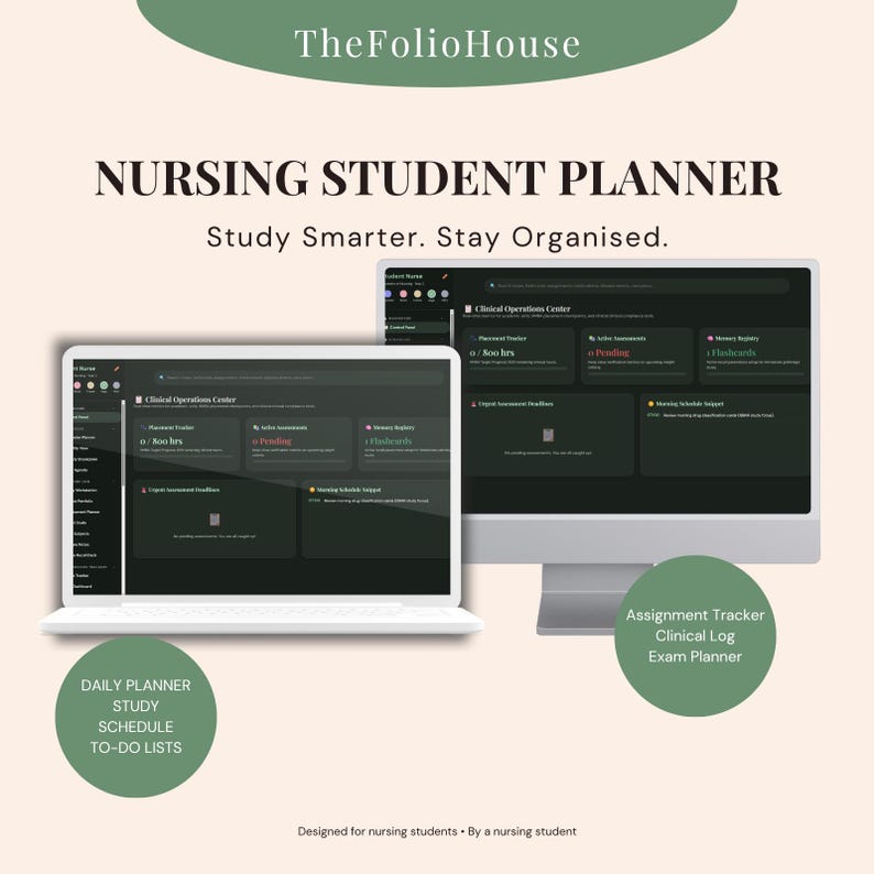Student Nurse Planner | ISBAR Clinical Tracker, NMBA Reflection Journal ...