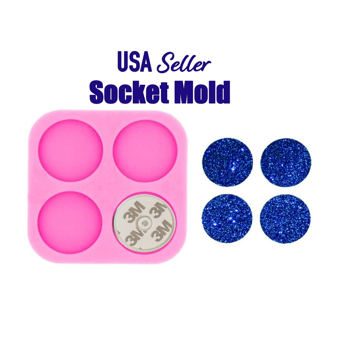 Phone Socket Mold, Shiny Silicone Pop Out Custom Resin Mold, Round ...