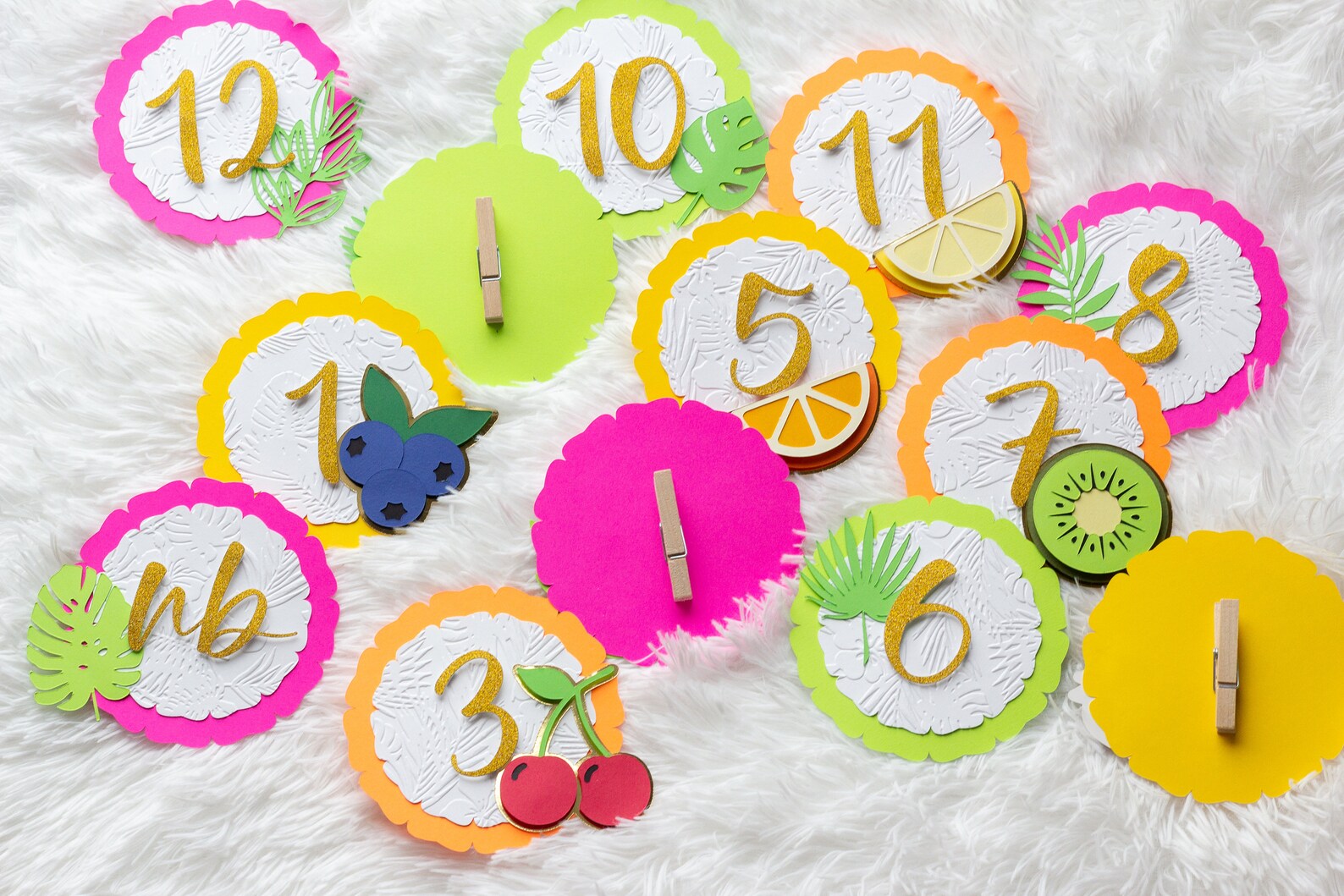 Tutti Frutti Milestone Photo Banner | Summer Newborn to 12 Months Baby ...