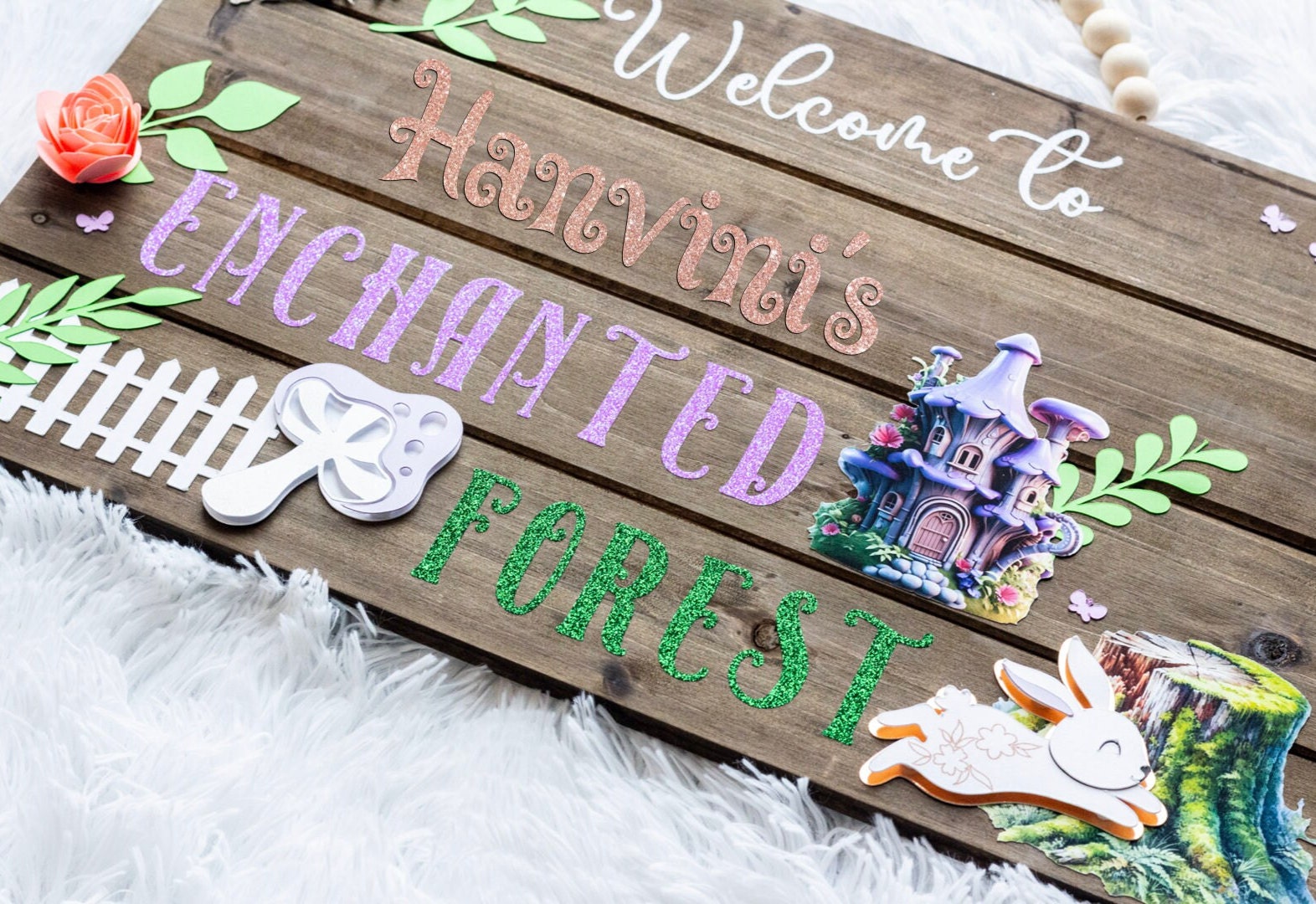 Enchanted Forest Welcome Sign | Wooden Birthday Welcome Sign | Fairy ...