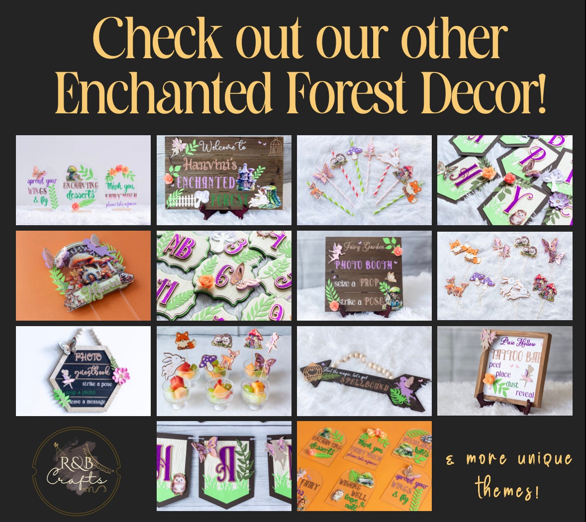 Enchanted Forest Party Sign | Lets Get Spellbound | Wooden Woodland ...