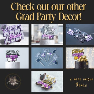Graduation Cake Topper | 2025 Grad Party Custom Cake Topper | Congrats ...