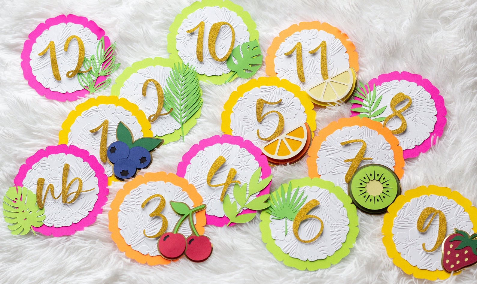 Tutti Frutti Milestone Photo Banner | Summer Newborn to 12 Months Baby ...