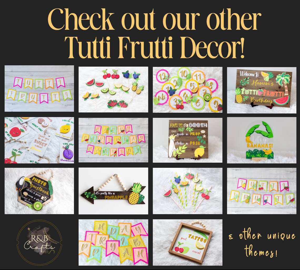 Tutti Frutti Milestone Photo Banner | Summer Newborn to 12 Months Baby ...