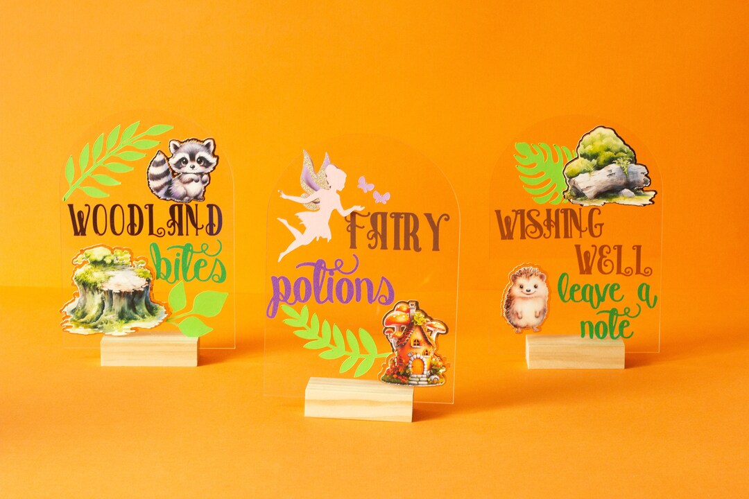 Enchanted Forest Party Signs | Fairy Party Sign | Woodland Bites ...