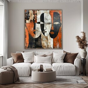 African Masks Abstract Wall Art Digital Download. - Etsy