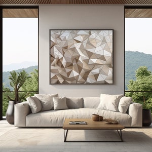 Brown Gradient Pyramids Modern Contemporary Abstract Wall Art Painting ...