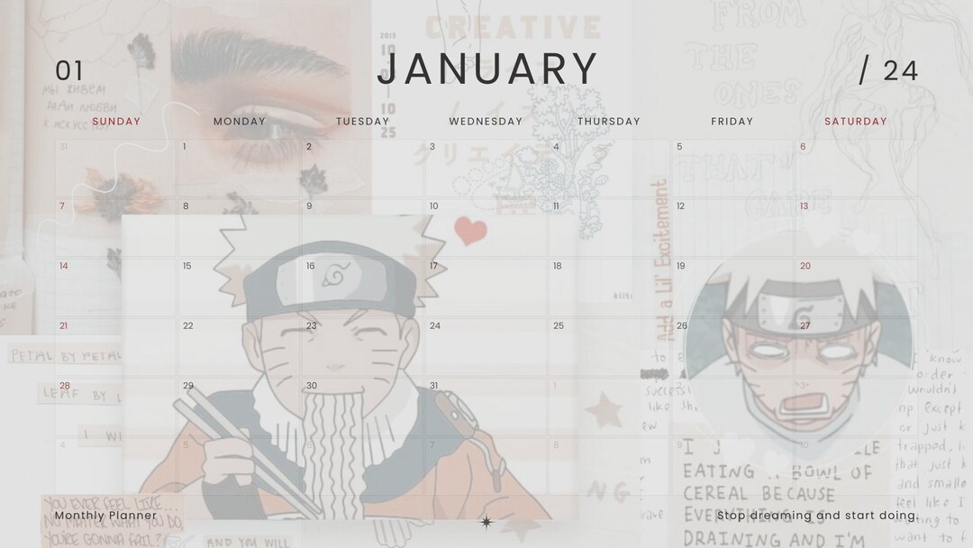 Naruto Annual Planner - Etsy