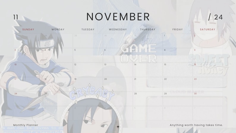 Naruto Annual Planner - Etsy