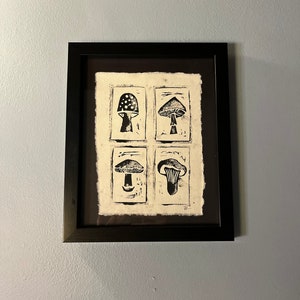 Original Black and White Fish Linoleum Print - Etsy