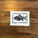 Original Black and White Fish Linoleum Print - Etsy