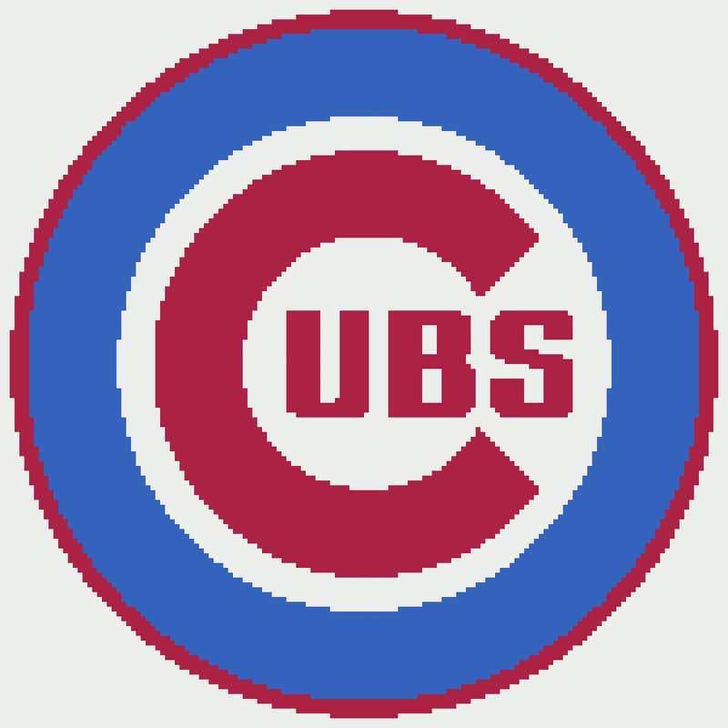 Cubs Baseball Pattern - Etsy