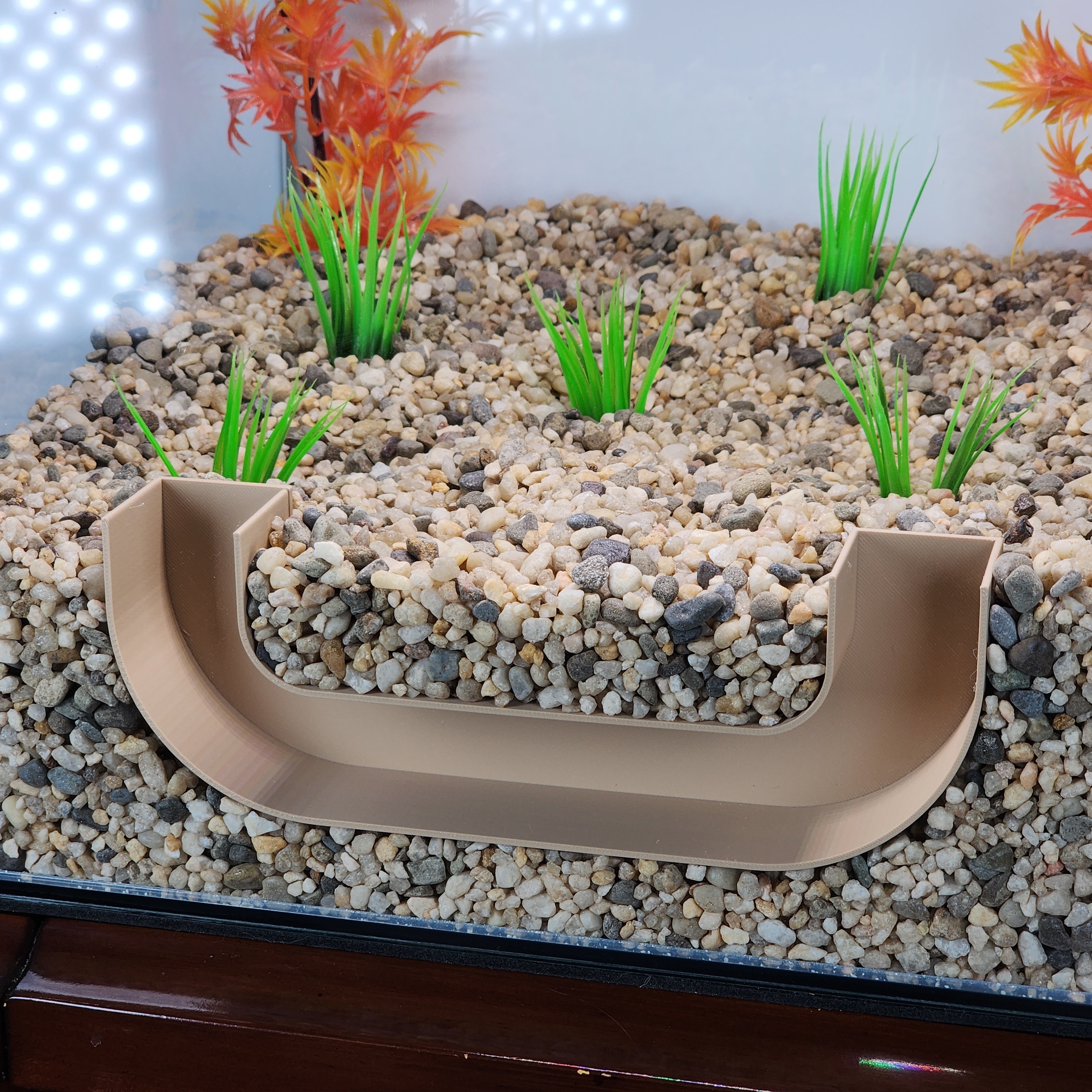 Fish Tank Aquarium Gravel Tunnel Underground U-shaped Hideout for Fish ...