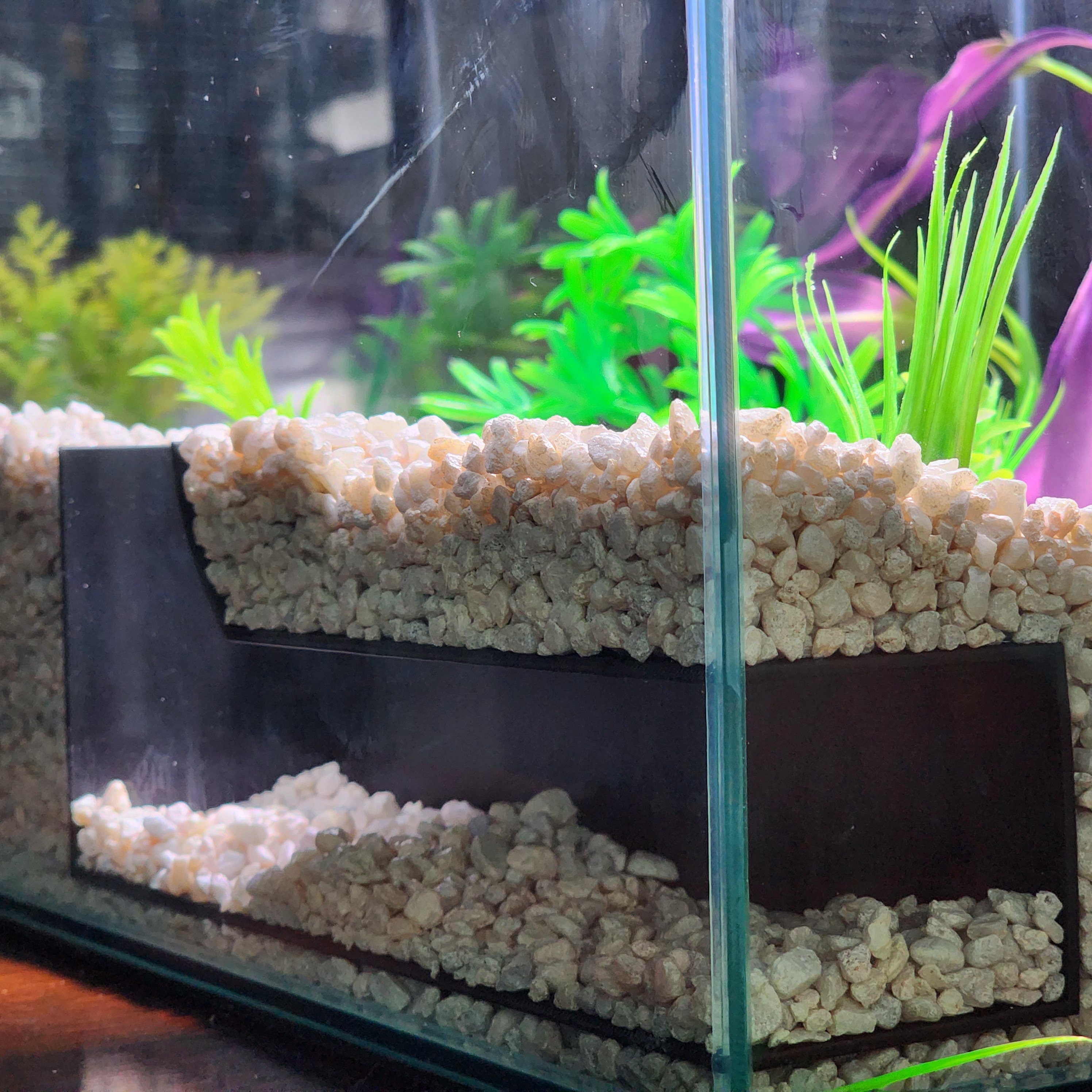 Flat Aquarium Corner Underground View Cave | Fish Tank Hide Tunnel ...