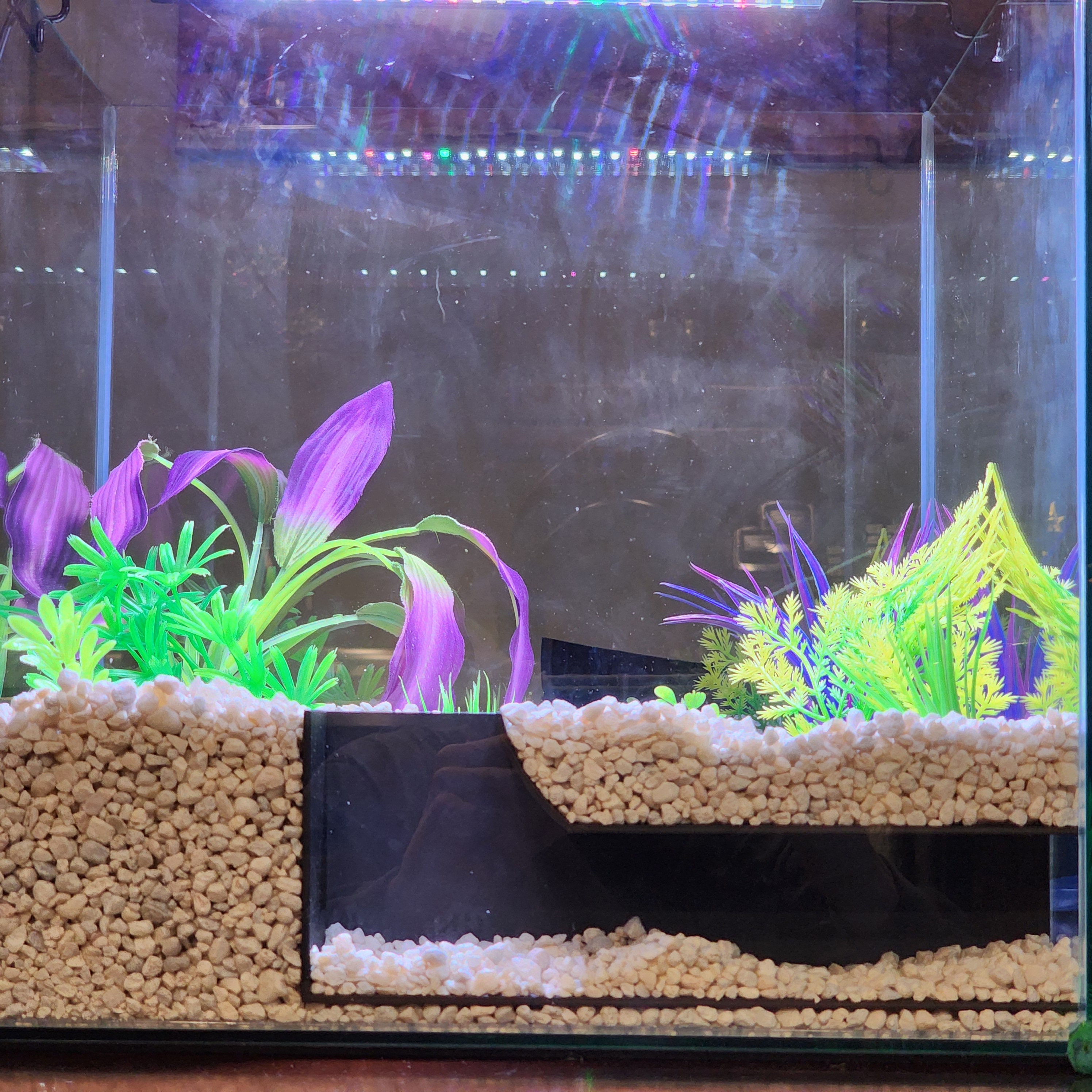 Flat Aquarium Corner Underground View Cave | Fish Tank Hide Tunnel ...