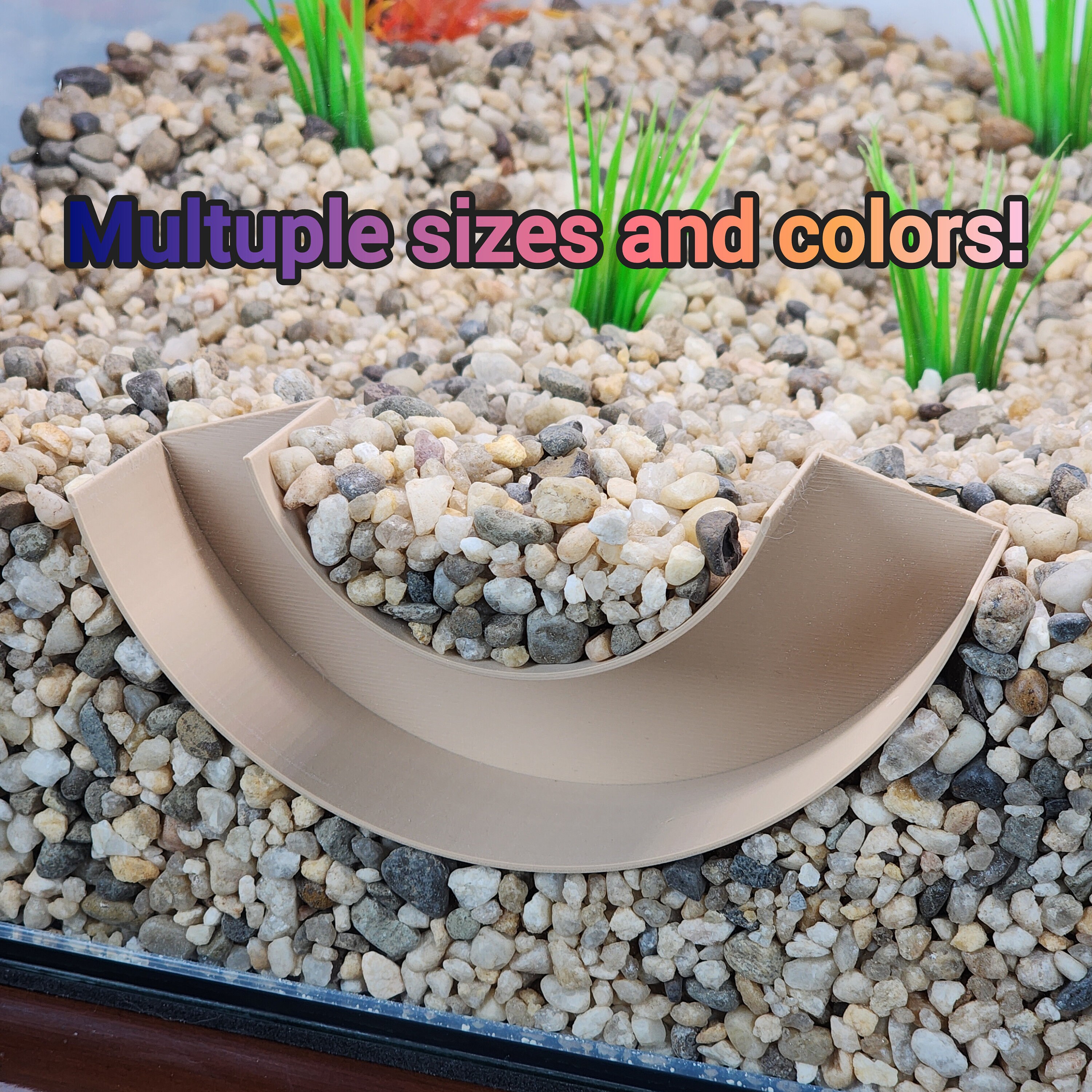 U-shaped Tunnel for Aquariums | Fish Tank Decoration 4 Colors 3 Sizes ...