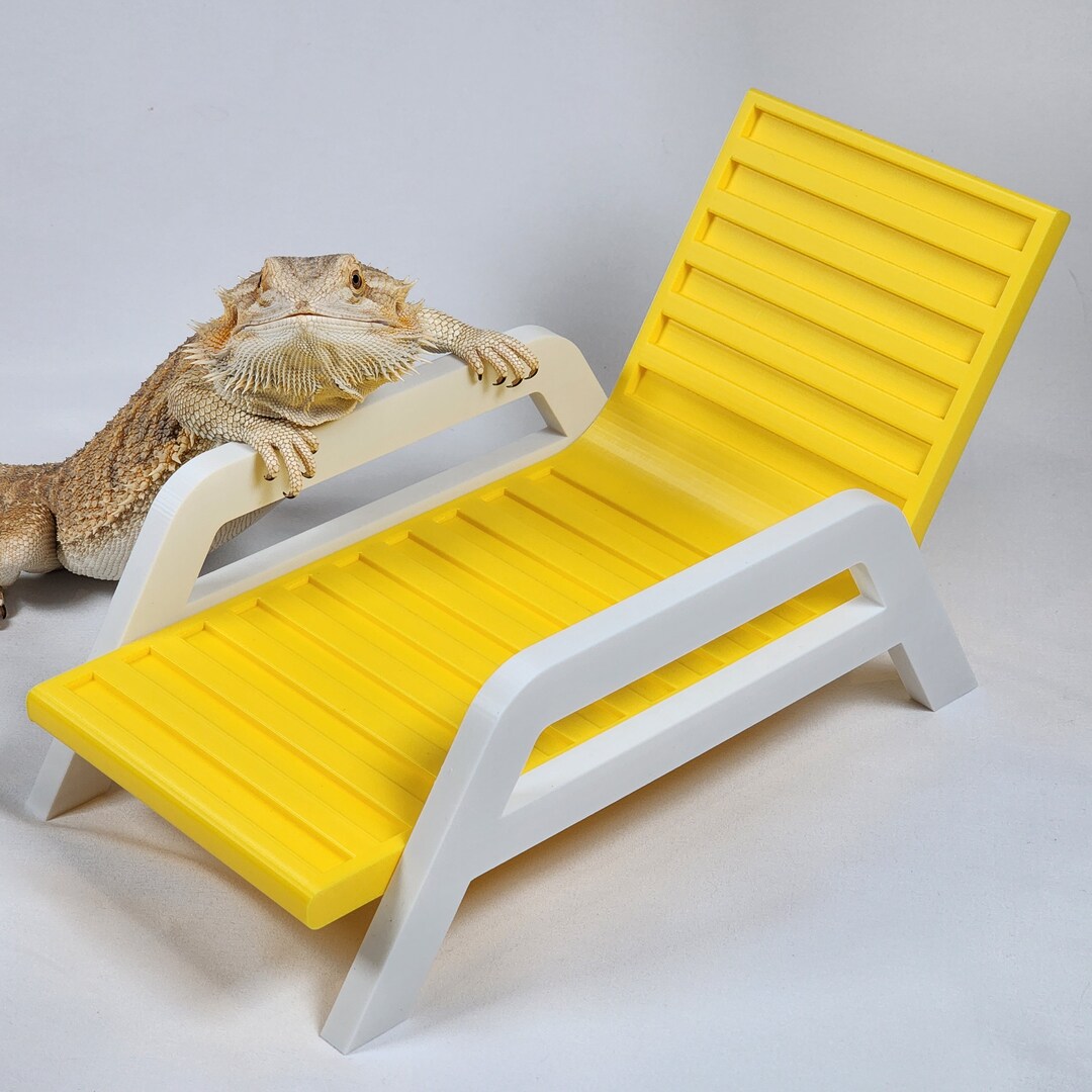 Bearded Dragon Lounge Chair V2 | Large Reptile Lounger and Basking Spot ...
