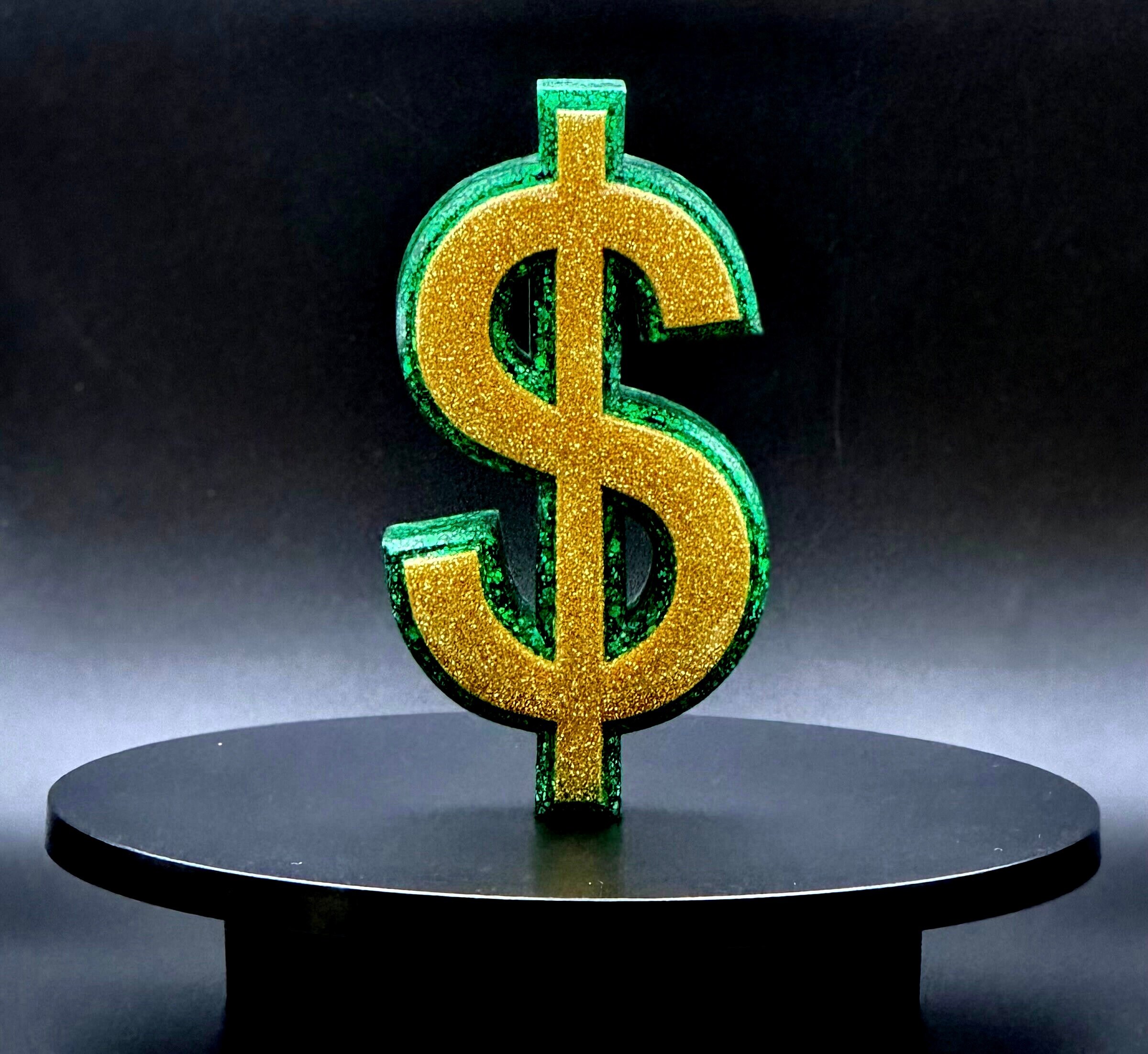 Money Sign Bling Sculpture/statue Large Handmade Money Decor - Etsy