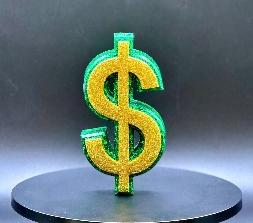 Money Sign Bling Sculpture/statue Large Handmade Money Decor - Etsy