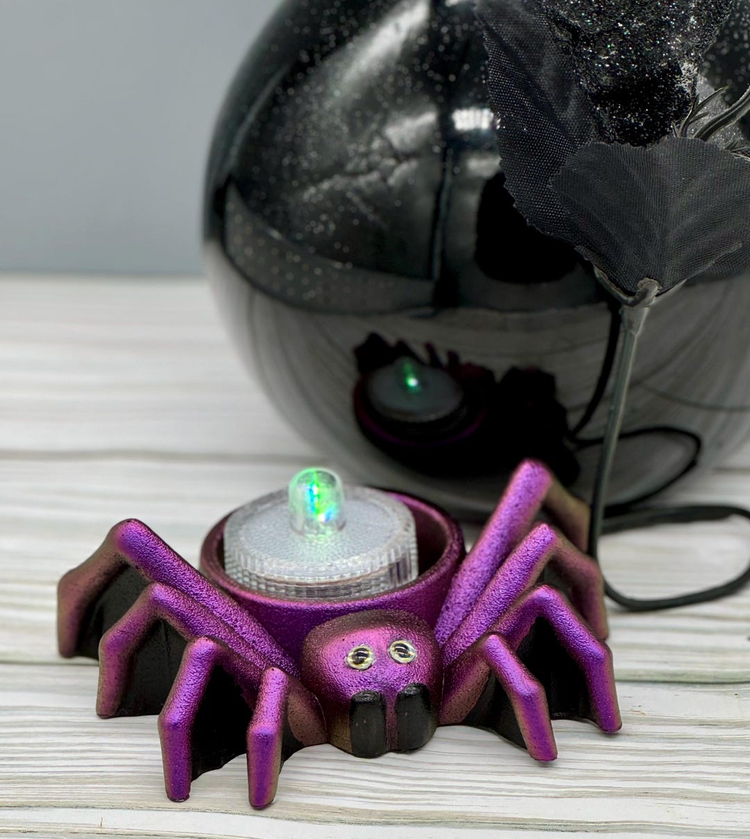 Handmade Purple Resin Spider Tea Light Holder - Halloween Decor - Etsy ...