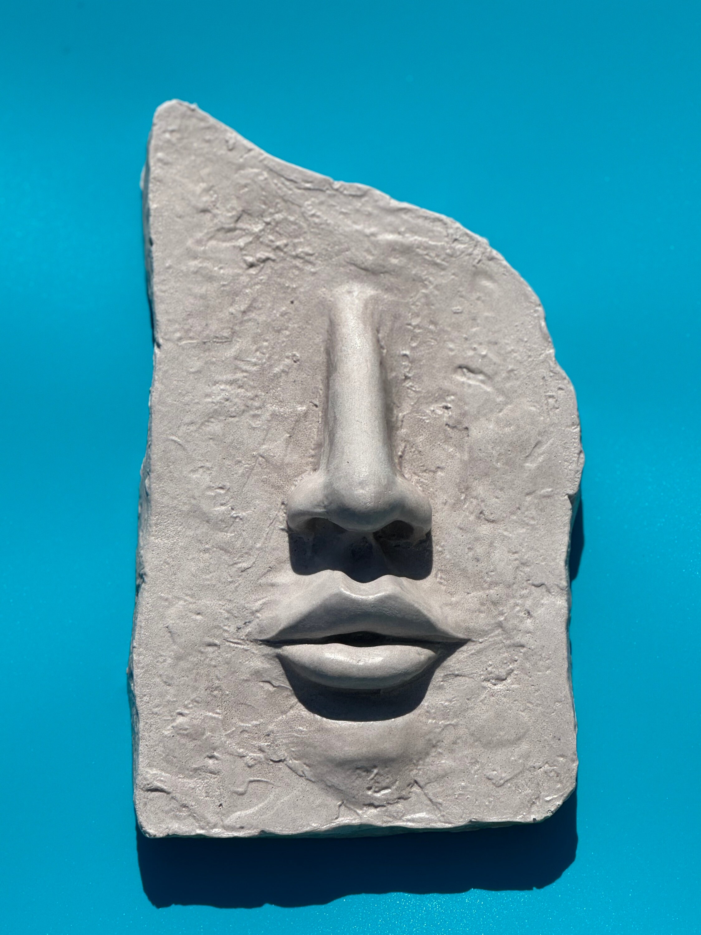 Abstract Face Sculpture-light Tan Decor- Unique Modern Statue- Handmade ...