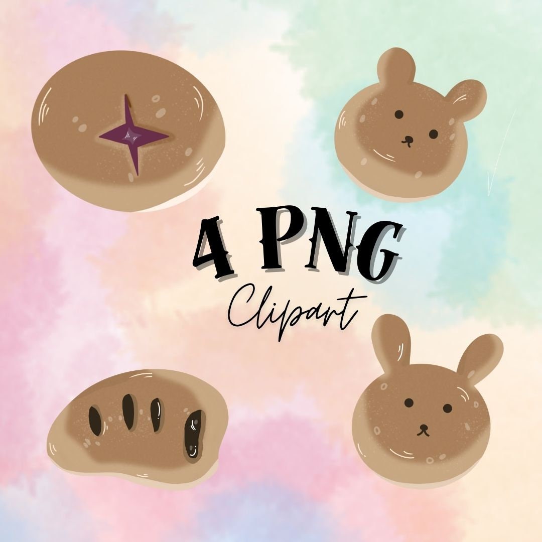 Cute Bread Clipart Set| Cake| Digital Art Print | Wall Art | PNG ...