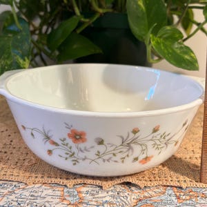 Vintage 1970's PYREX England Emily Casserole Dish Spring Garden Pattern ...