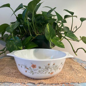 Vintage 1970's PYREX England Emily Casserole Dish Spring Garden Pattern ...