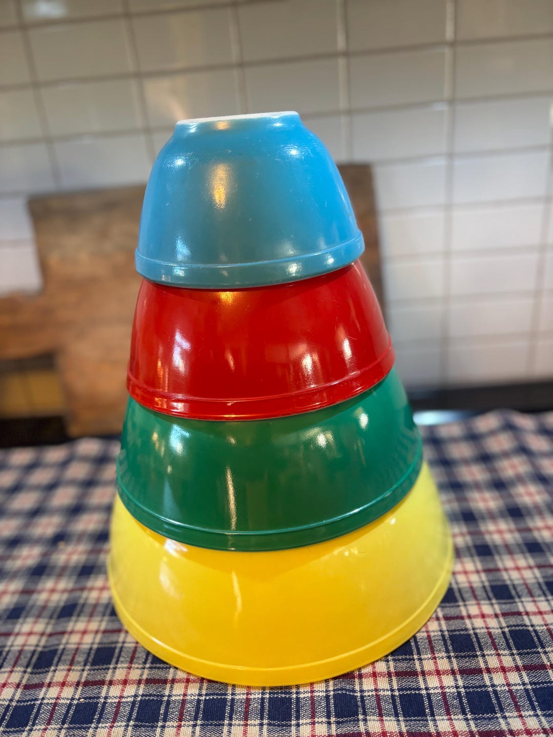 Vintage 1940s Nesting Pyrex Set of 4 Primary Colors. (free Shipping) - Etsy