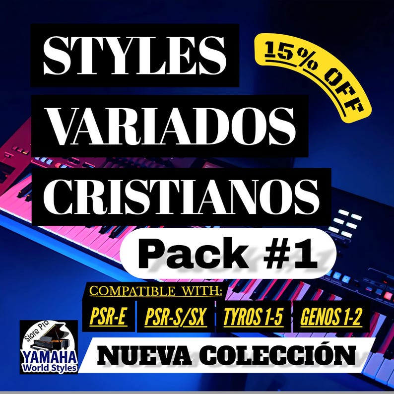 Yamaha Keyboard Christian Rhythms, Worship Music. Pack #1 NUEVA ...