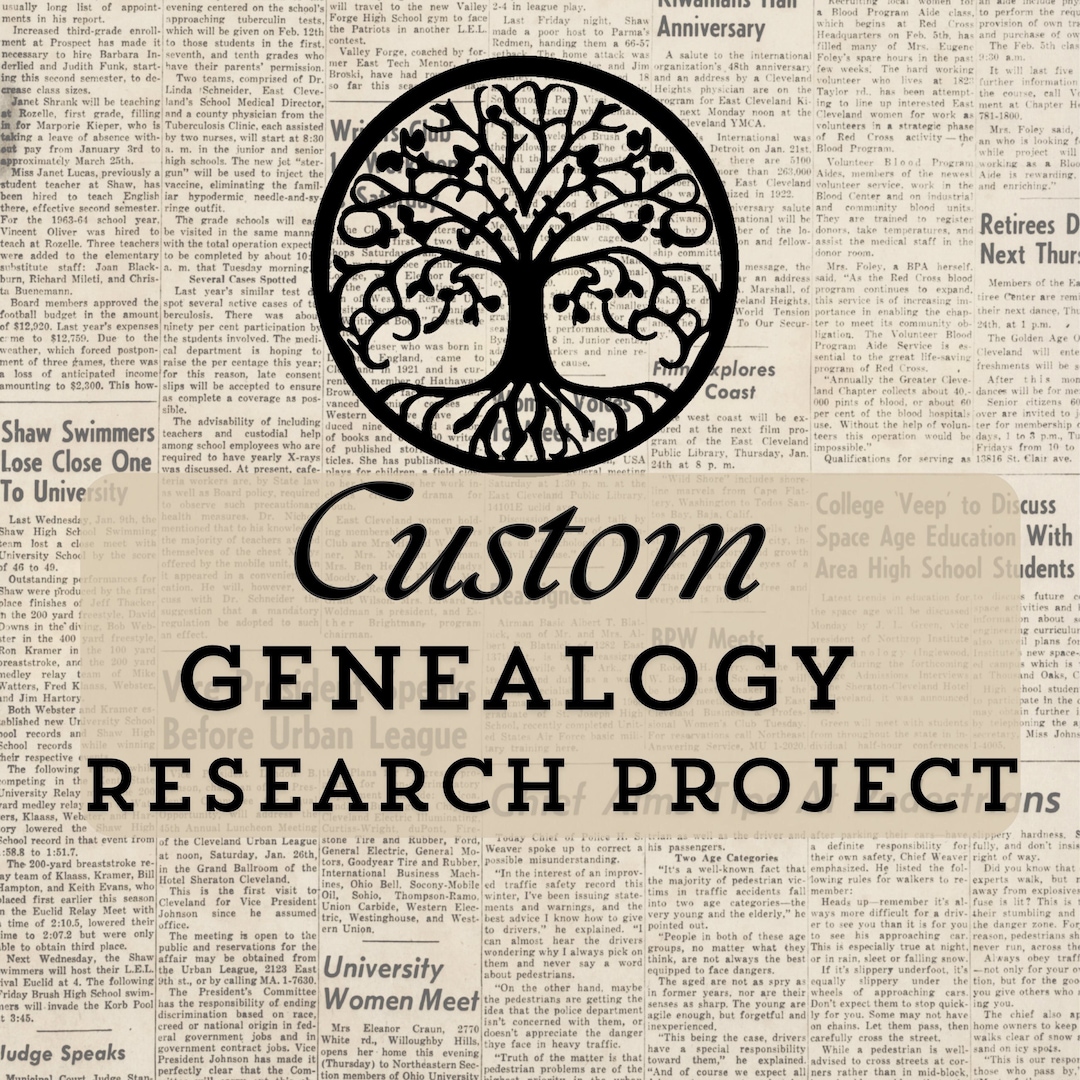 Custom 10-hour Personalized Genealogy Research Project - Etsy