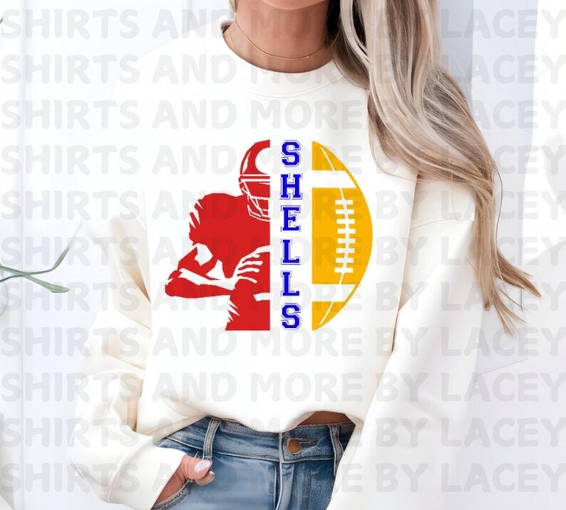 Roxana Shells PNG, Shell PNG, High School, Cricut Cut File, Red Yellow ...